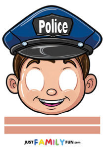 Police Mask Template Printable | Just Family Fun