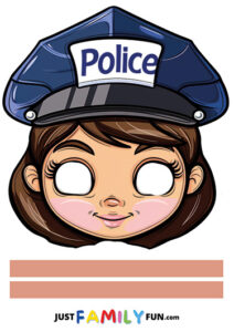 Police Mask Template Printable | Just Family Fun