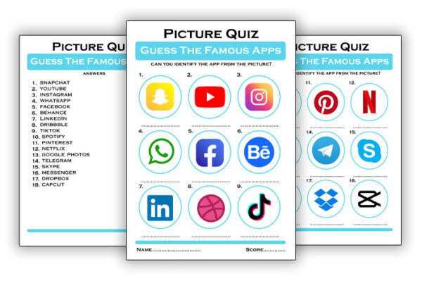 Guess The App Quiz Printable – Free Download