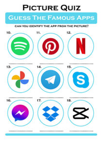 Guess The App Quiz Printable – Free Download