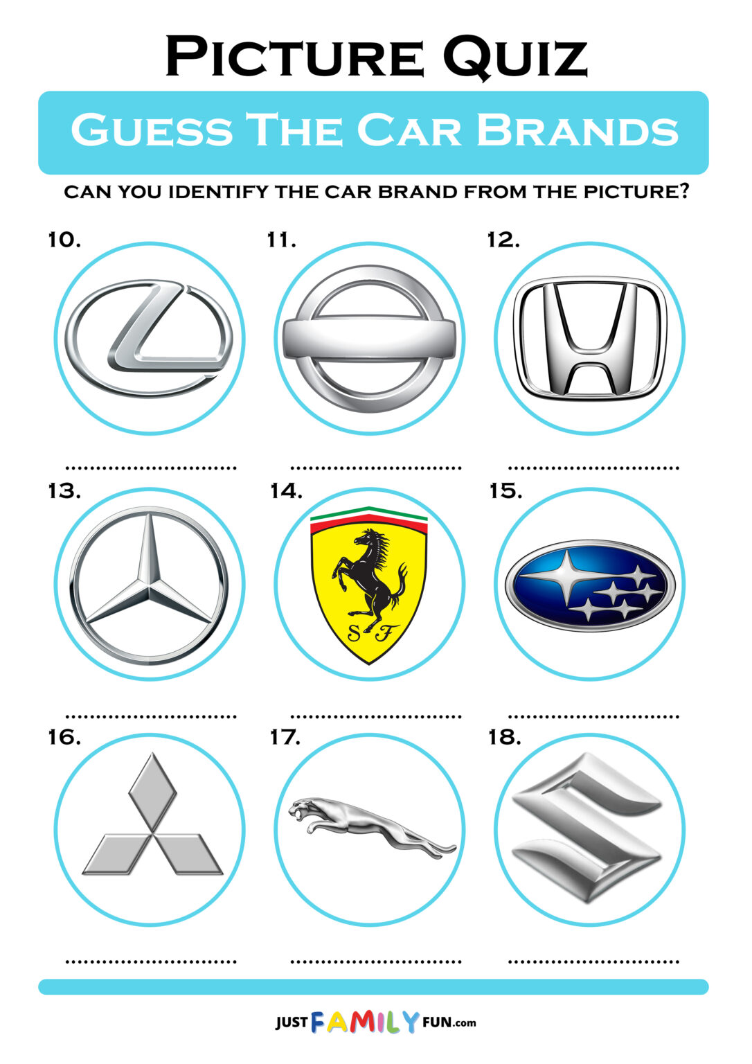 Printable Car Logo Quiz – Test Your Knowledge Now!