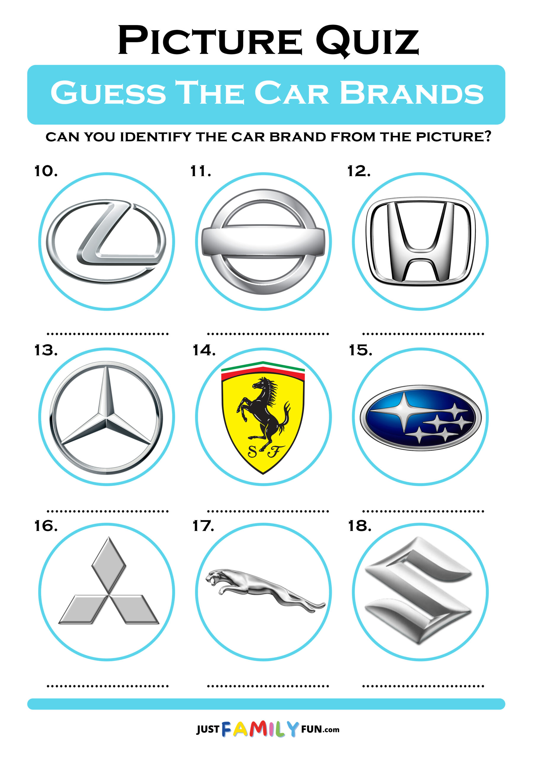 Printable Car Logo Quiz – Test Your Knowledge Now!