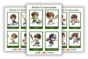 Sports Flashcard Printables For Kids | Just Family Fun