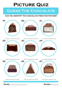 Guess The Chocolate Bar Quiz Printable | Just Family Fun