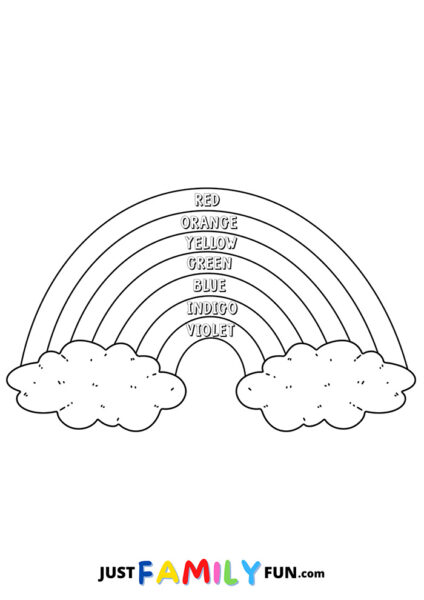 Rainbow Template Printable Free | Just Family Fun