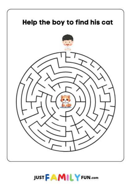 Maze Puzzles For Kids Printable | Just Family Fun