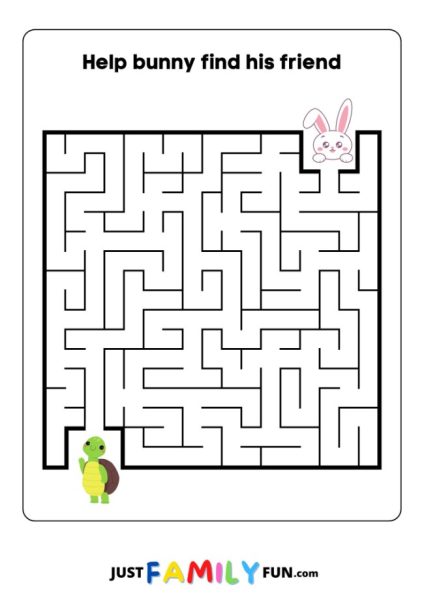 Maze Puzzles For Kids Printable | Just Family Fun