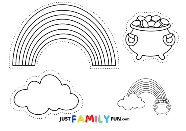Rainbow Template Printable Free | Just Family Fun