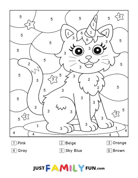 Download Color By Numbers Printables | Free PDF