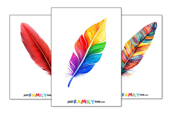 Free Printable Feather Templates | Just Family Fun