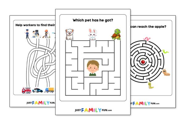 Maze Puzzles For Kids Printable | Just Family Fun