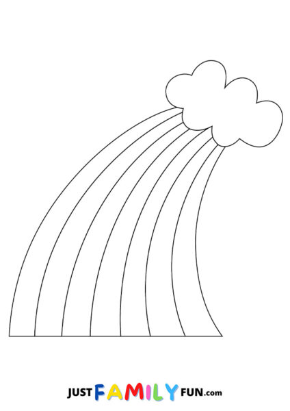 Rainbow Template Printable Free | Just Family Fun