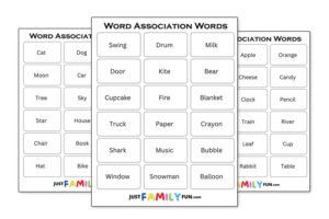 Printable Word Association Activities | Just Family Fun