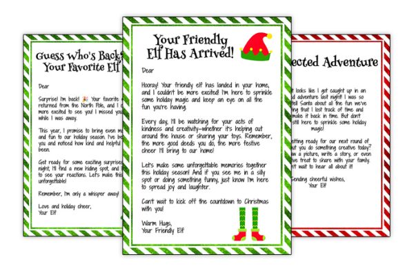 Download Elf On The Shelf Letters | Free PDF