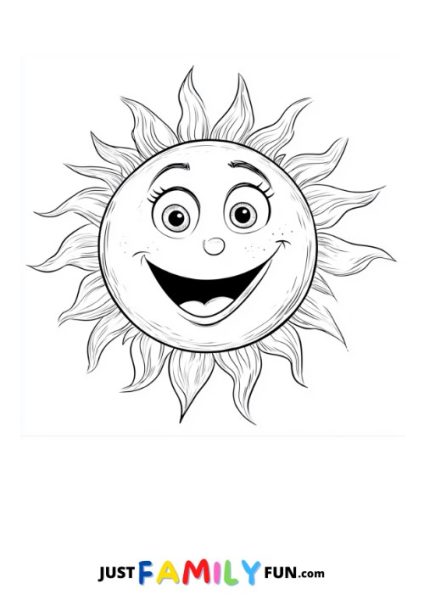 Free Download Printable Sun Templates | Just Family Fun