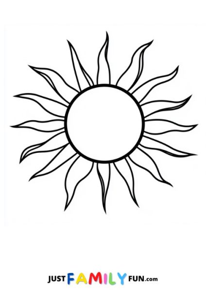 Free Download Printable Sun Templates | Just Family Fun