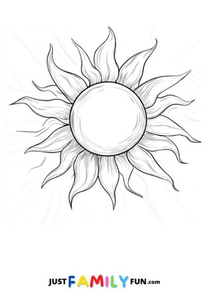 Free Download Printable Sun Templates | Just Family Fun