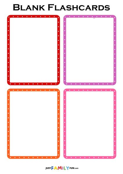 Flashcard Templates: 9 Free & Fun Printable Designs For Kids