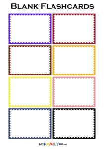 Free Blank Printable Flashcard Templates | Just Family Fun