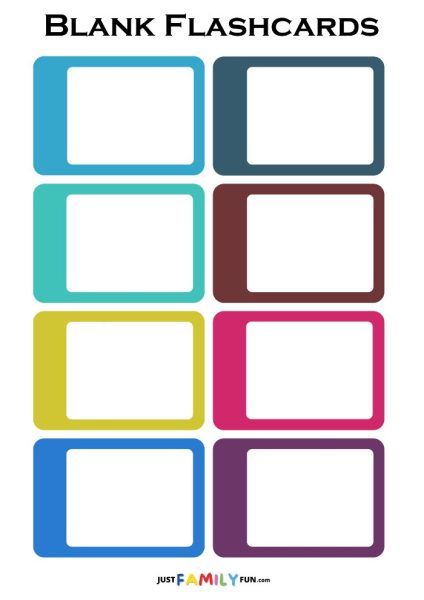 Flashcard Templates: 9 Free & Fun Printable Designs For Kids