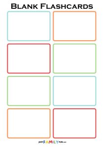 Free Blank Printable Flashcard Templates | Just Family Fun