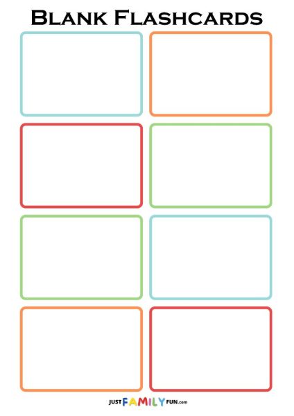 Flashcard Templates: 9 Free & Fun Printable Designs For Kids