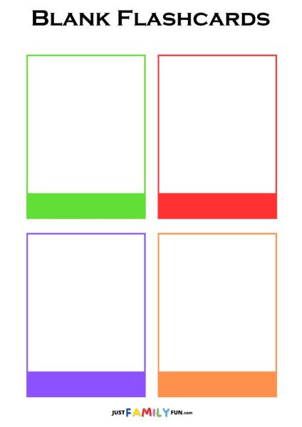 Flashcard Templates: 9 Free & Fun Printable Designs For Kids