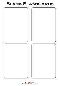 Free Blank Printable Flashcard Templates | Just Family Fun