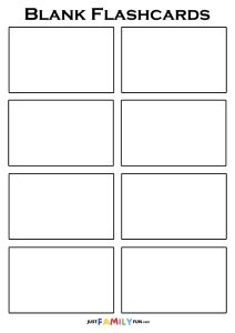 Free Blank Printable Flashcard Templates | Just Family Fun