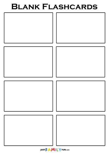 Flashcard Templates: 9 Free & Fun Printable Designs For Kids