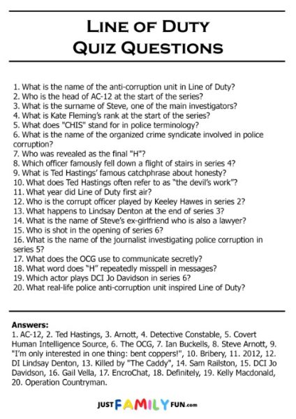 140 Printable Quizzes With Answers