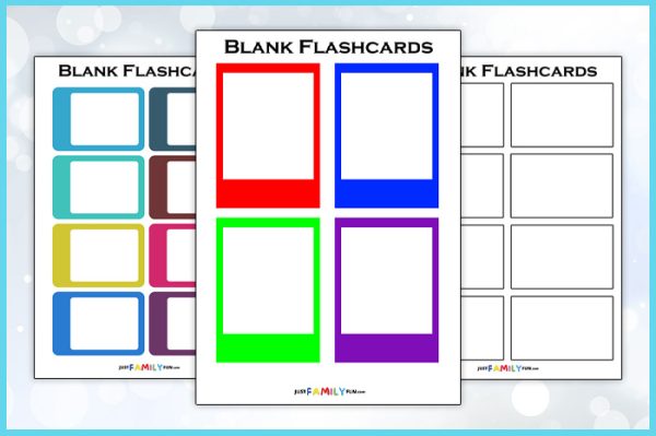 Flashcard Activities & Sheets For Kids | Just Family Fun