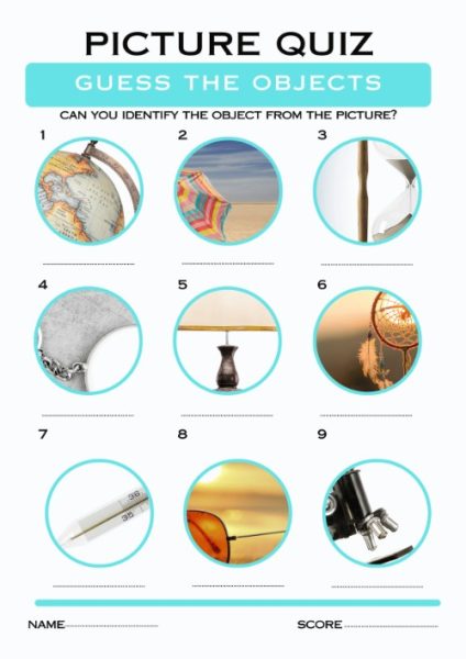 Object Picture Quiz Printable | Free Download