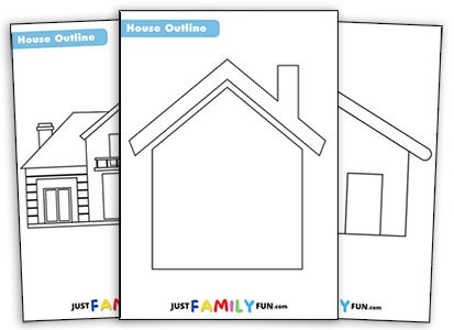 Free Printable House Outline | Just Family Fun